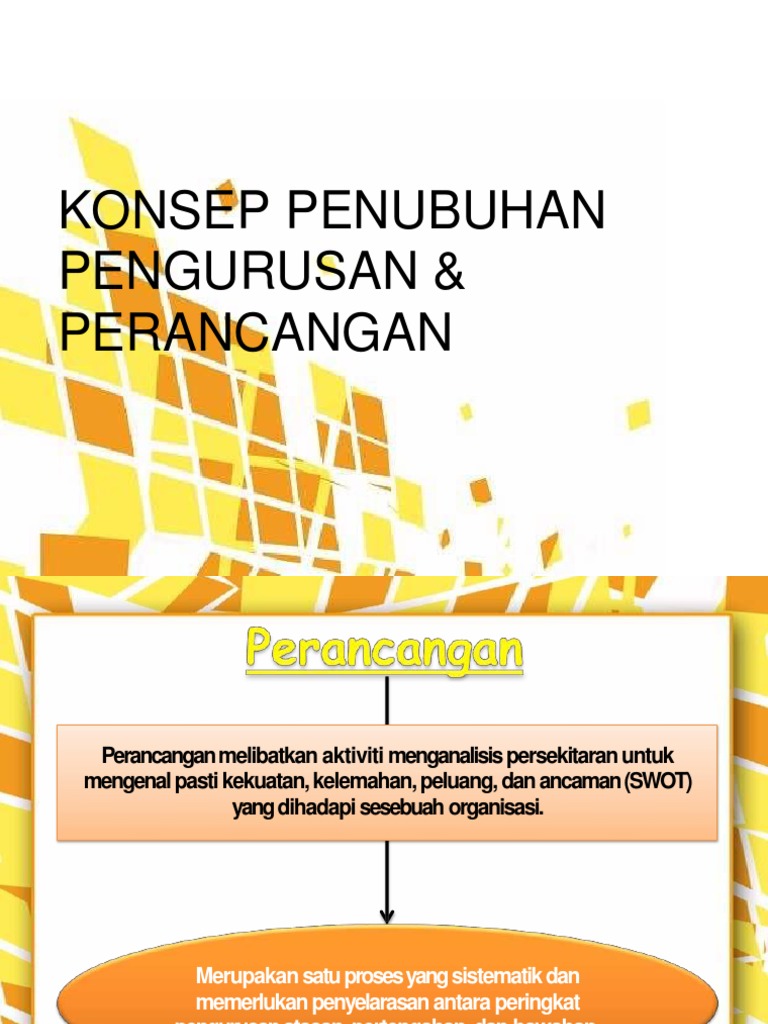 Konsep Penubuhan Pengurusan Dan Perancangan | PDF