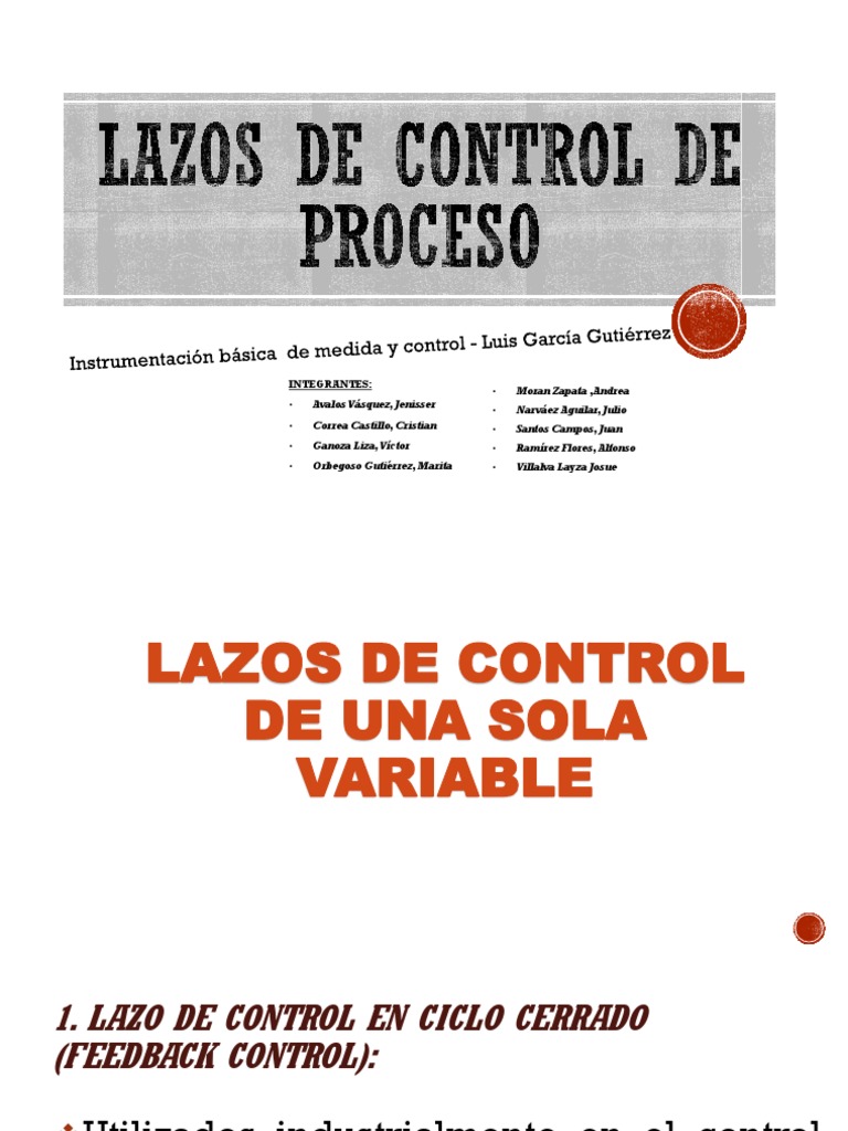 Lazos de Control de Proceso-Completo | PDF | Sistema de control ...