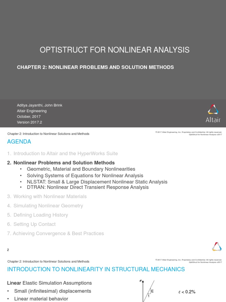 Optistruct For Nonlinear Analysis: Chapter 2: Nonlinear Problems and Solution Methods | PDF ...