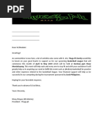 Basketball Solicitation Letter Sample | PDF | Sports & Recreation