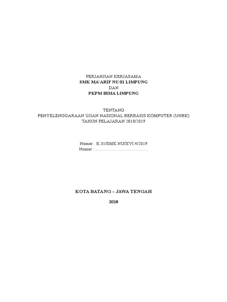 Contoh MOU | PDF | Pengelolaan Keuangan & Uang | Ilmu Sosial