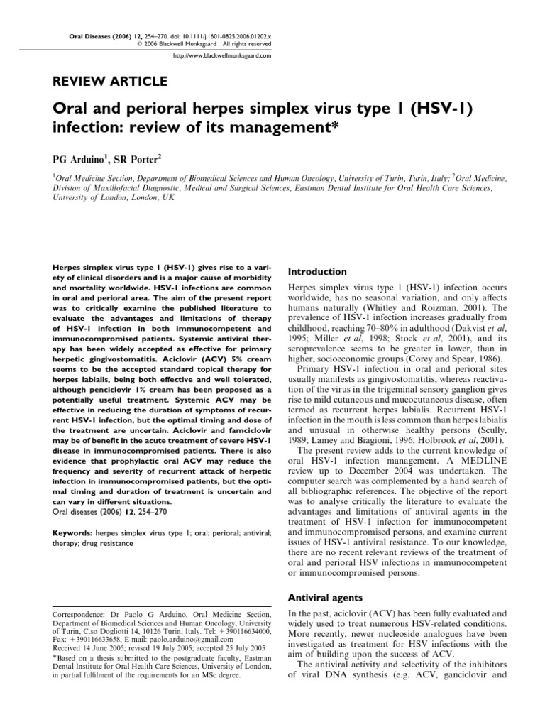 Infeccion VHS | PDF | Herpes Simplex | Placebo Controlled Study