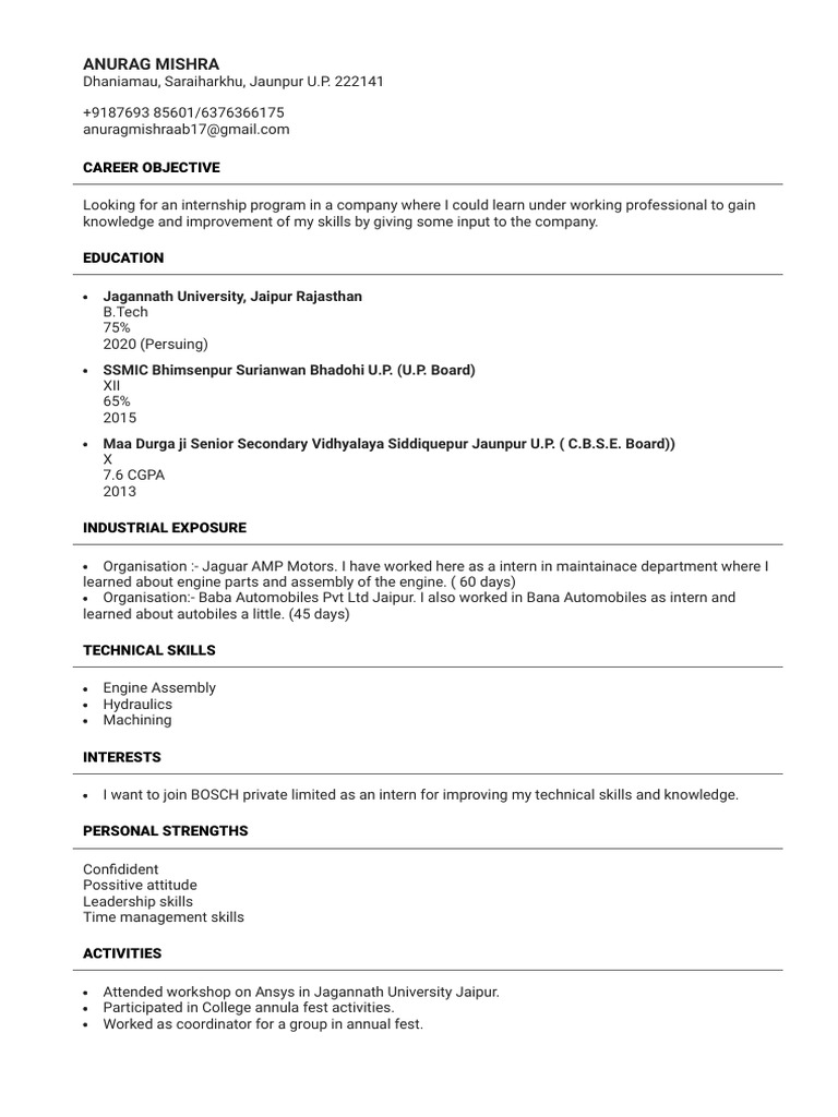 Anurag Resume | PDF