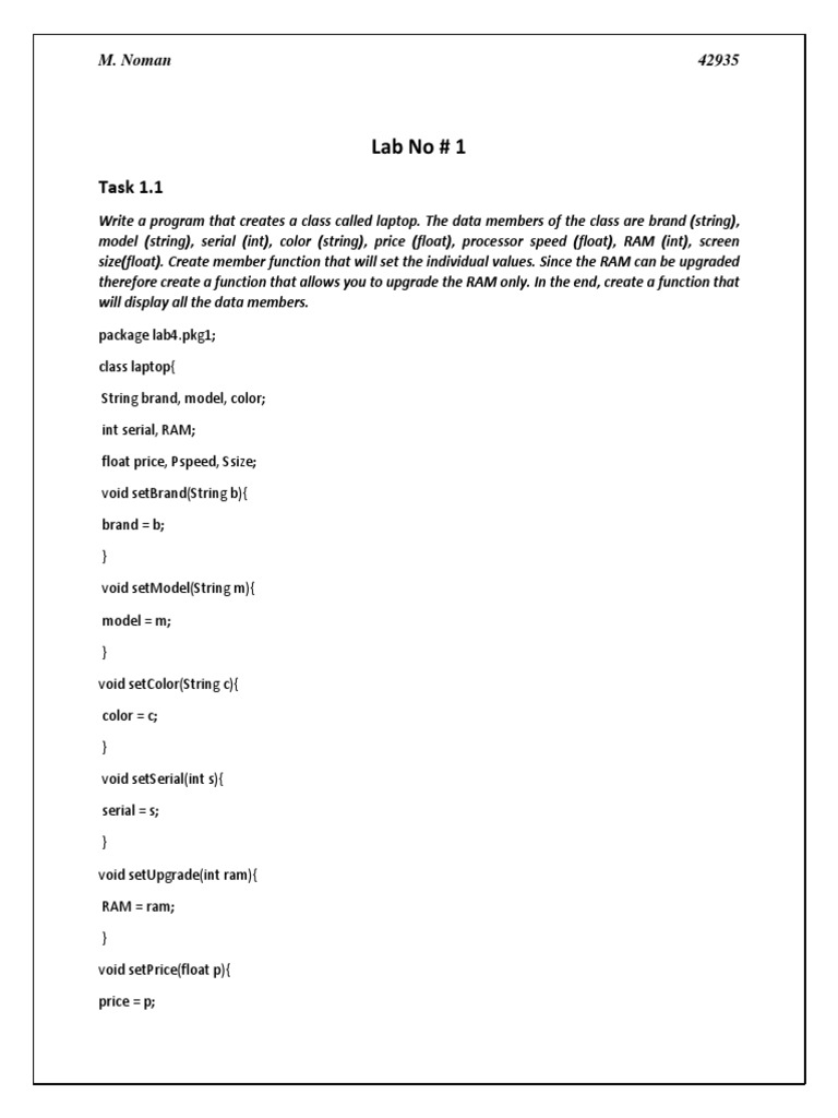 Lab Manuals Pdf Constructor Object Oriented Programming Programming 3438