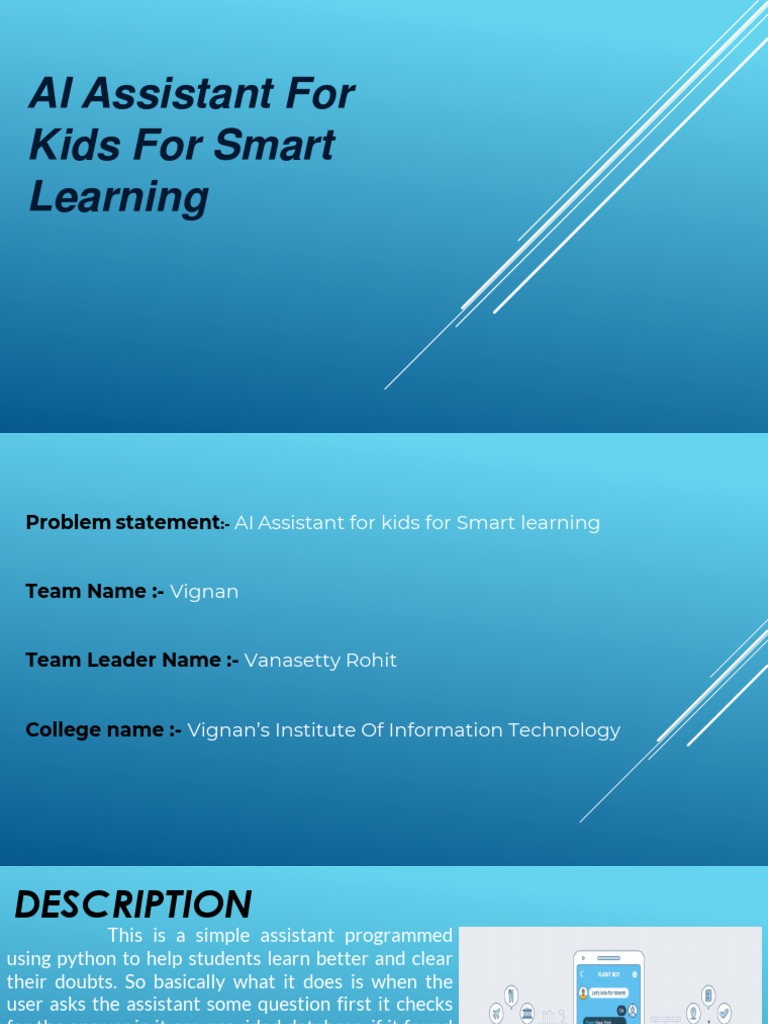 AI Assistant For Kids For Smart Learning | PDF