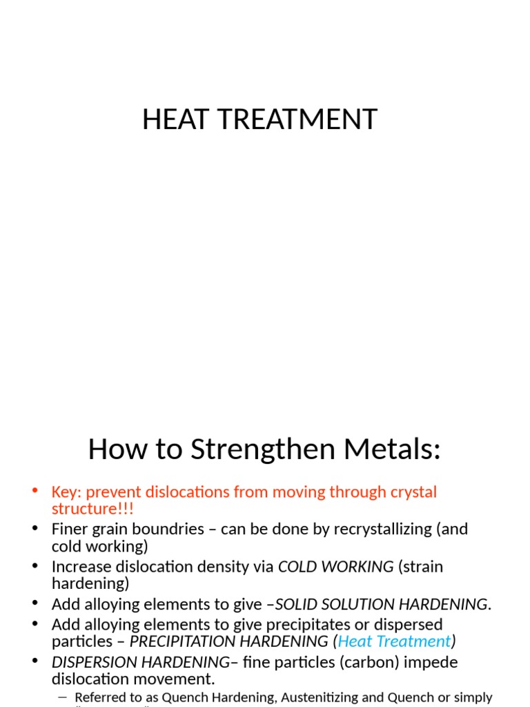 Heat Treatment-1 PDF | PDF | Annealing (Metallurgy) | Heat Treating