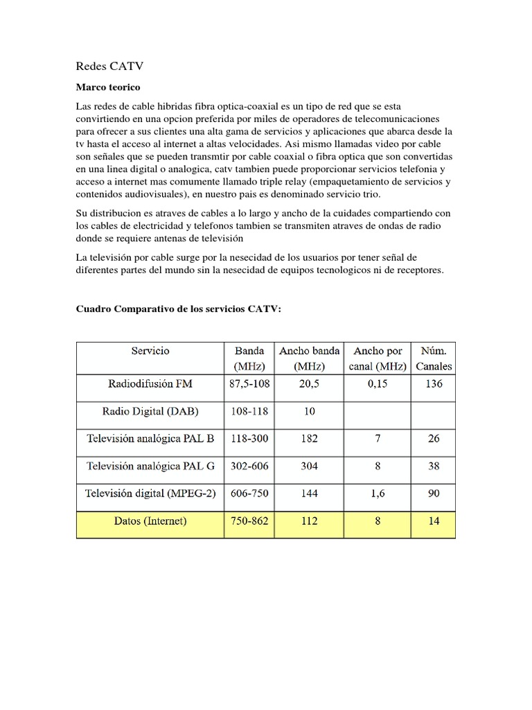 Redes Catv | PDF