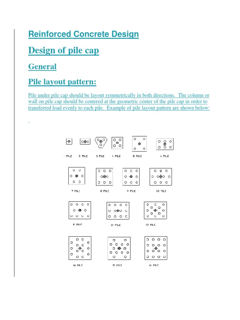 Pile Cap Design | PDF | Deep Foundation | Strength Of Materials