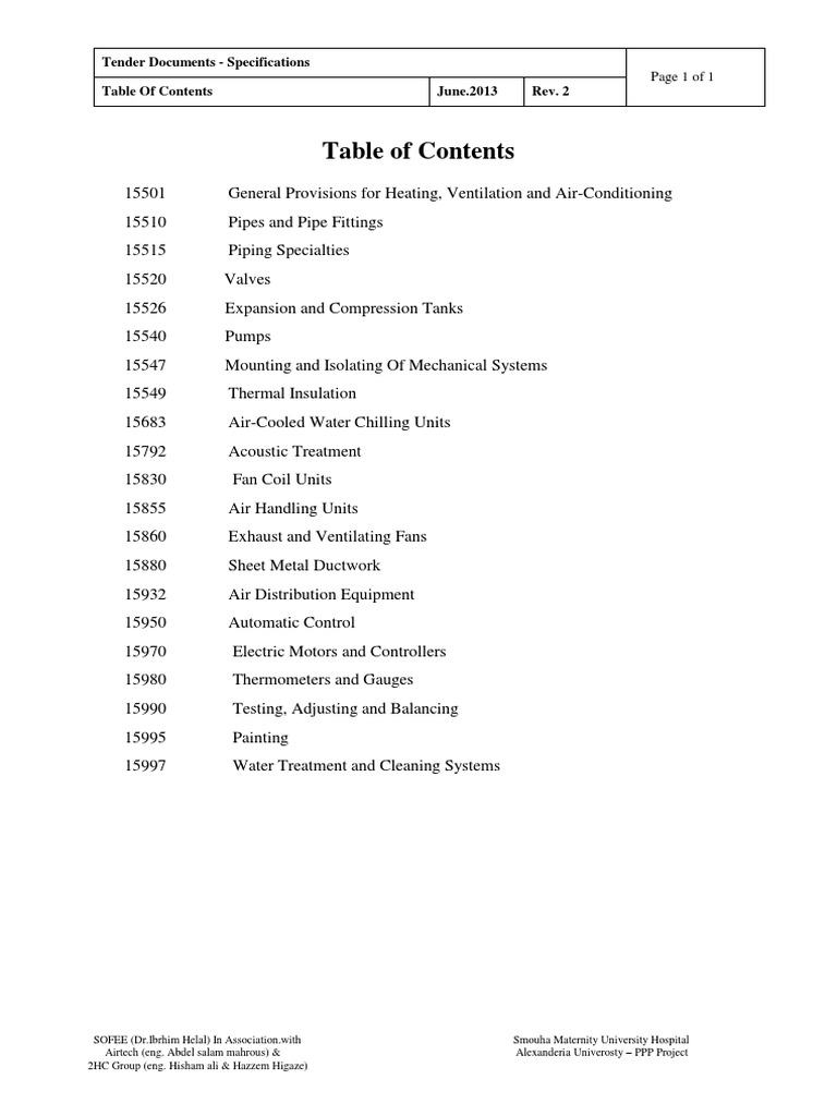 Table of Contents | PDF | Home Appliance | Mechanical Engineering