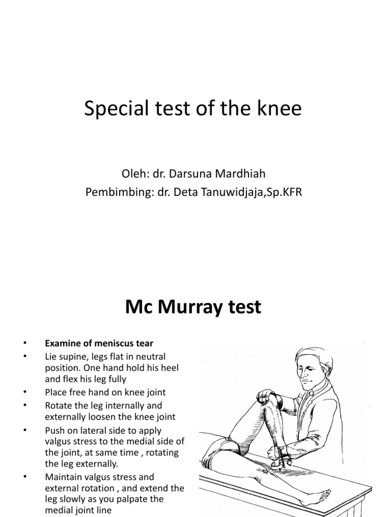 Knee Exam Tests