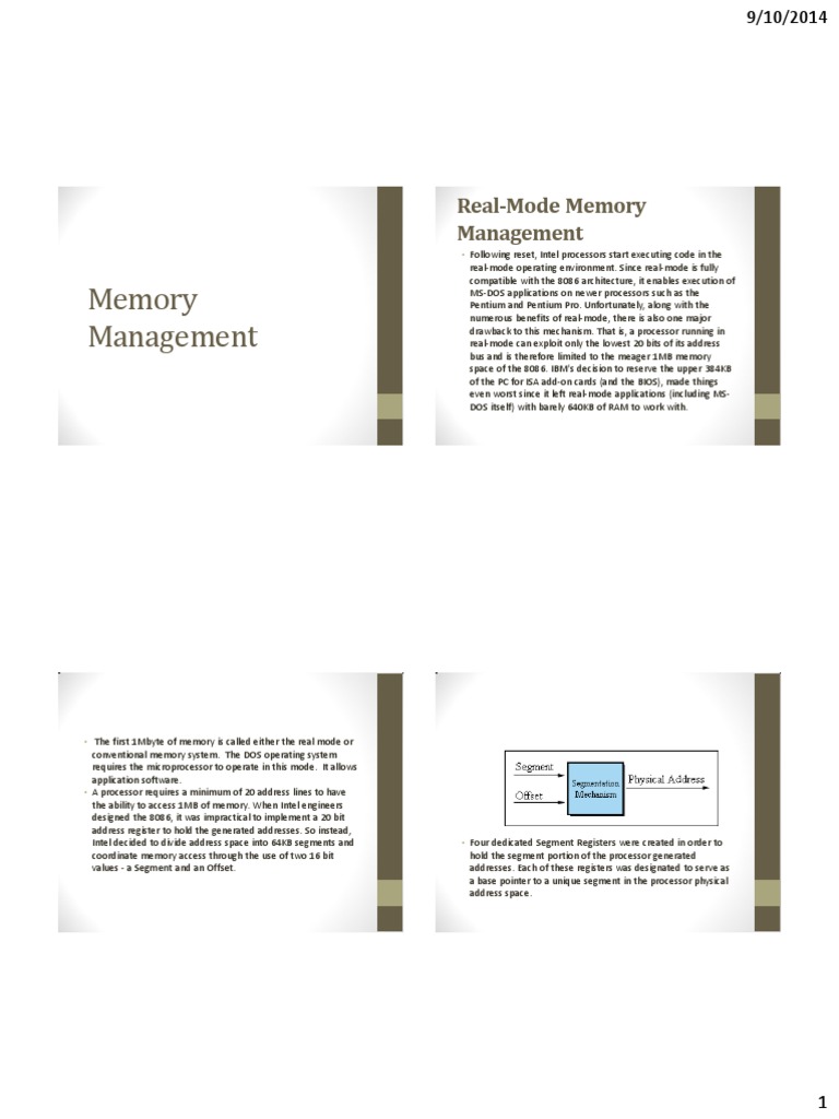 Lesson 6 Memory Management PDF | Download Free PDF | Random Access Memory | Operating System