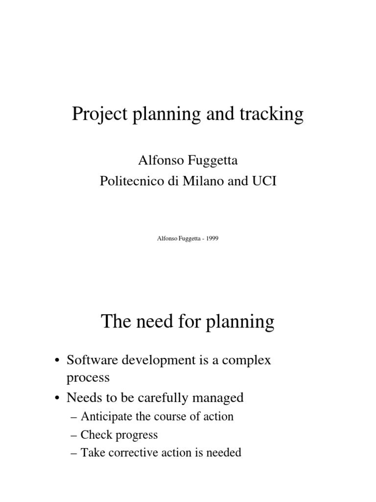 Project Planning and Tracking | PDF | Project Management | Computing