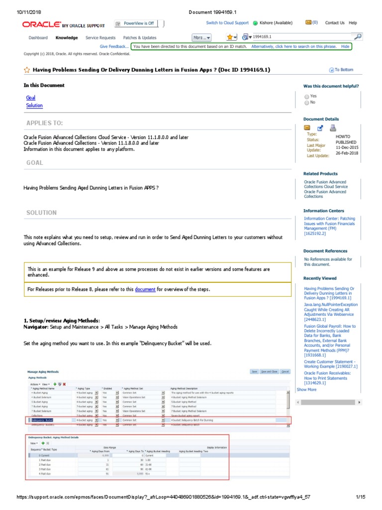 Dunning Letter Setup PDF | PDF | Oracle Corporation | Cloud Computing