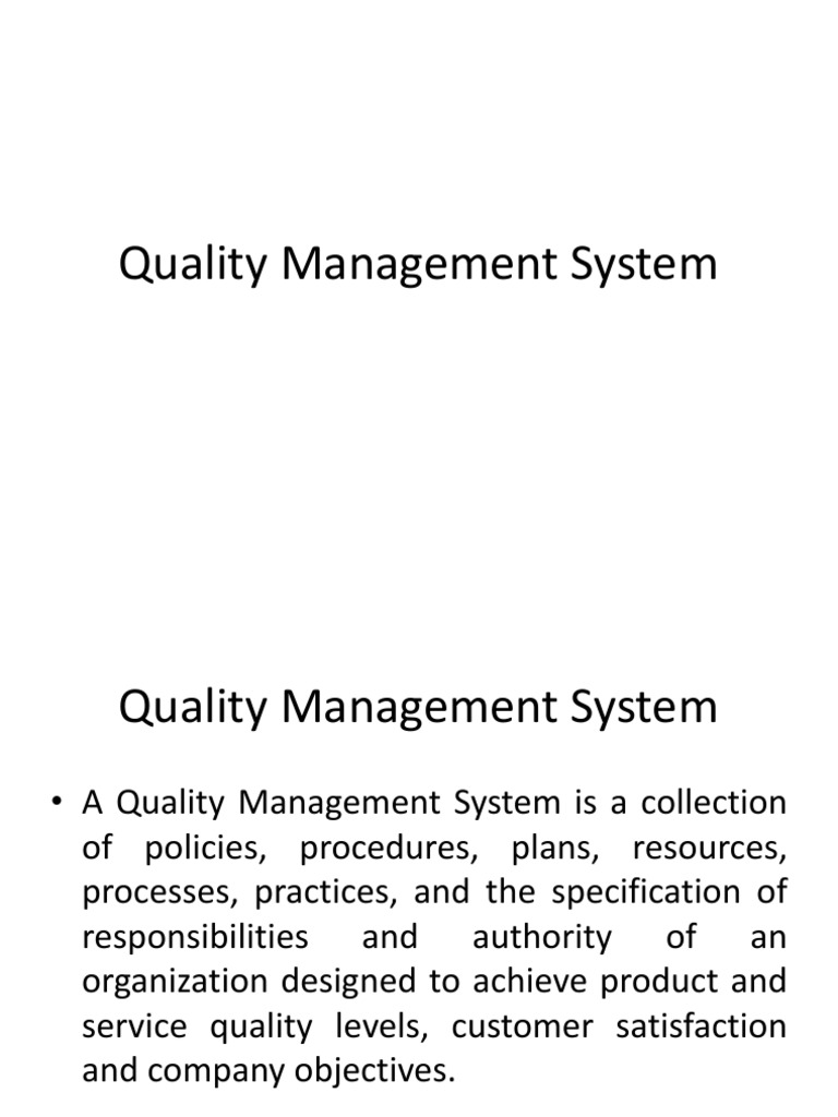 Quality System | PDF | Iso 9000 | Quality Management System