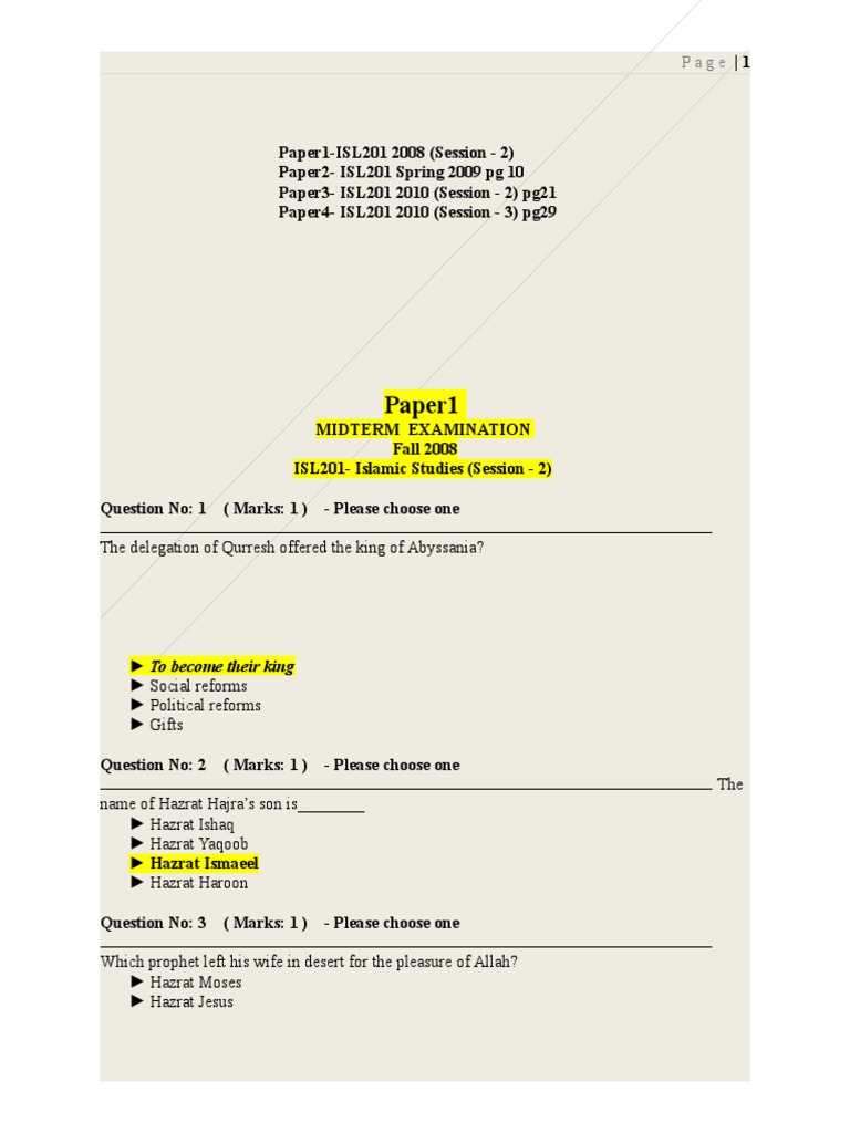 Anf Islamiat | PDF | Muhammad | Religious Faiths