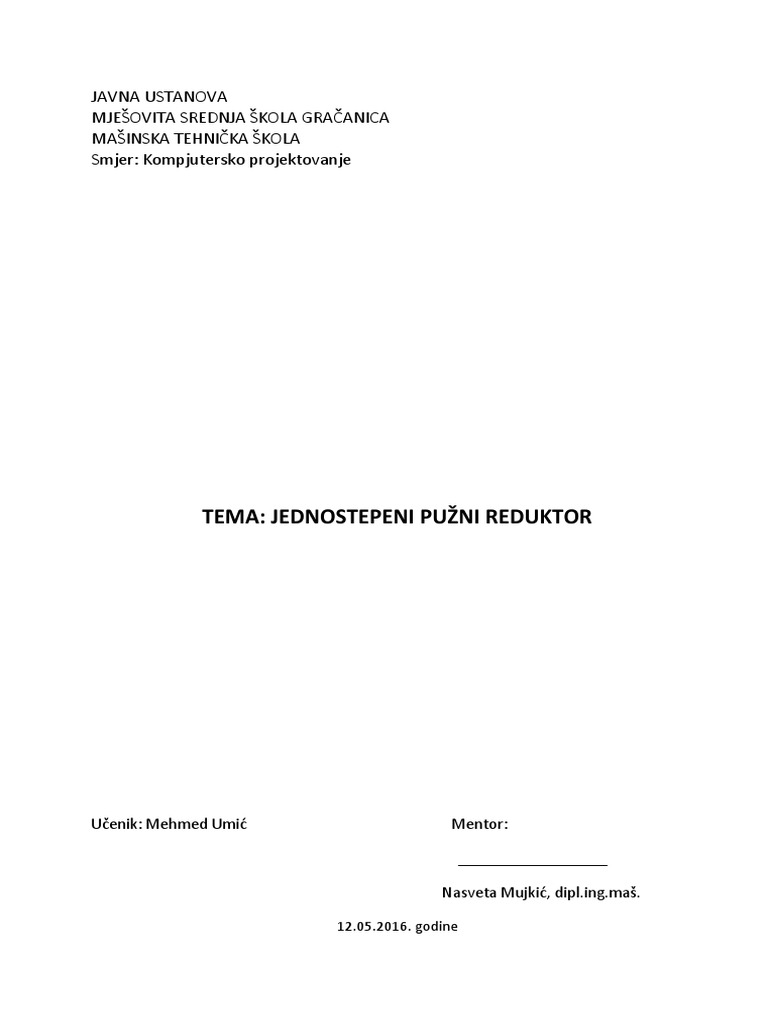 Maturski Rad 1 | PDF