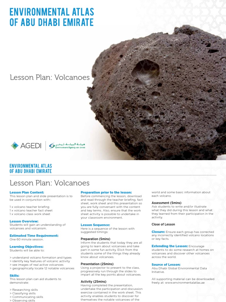 Volcano Lesson Plan & Activities | PDF | Volcano | Types Of Volcanic ...