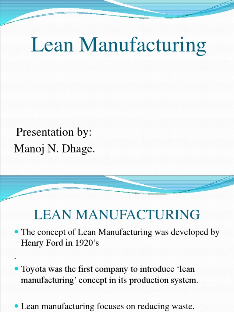 On Lean Manufacturing | PDF