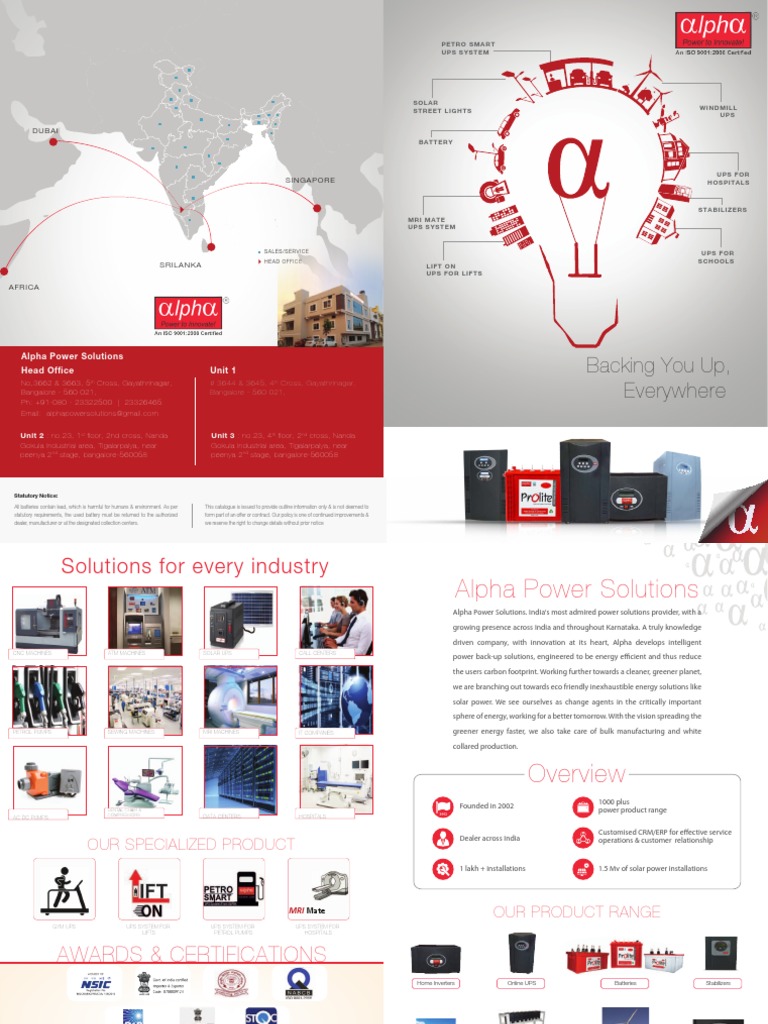 Alpha Power Solutions: Backing You Up, Everywhere | PDF | Power ...