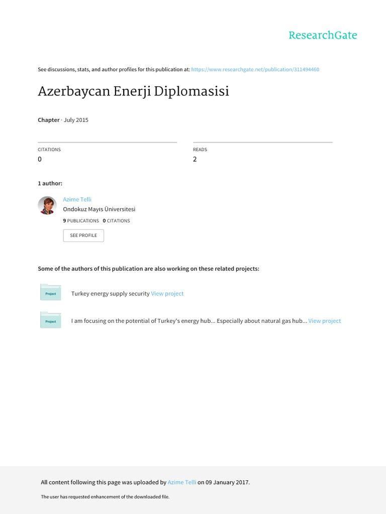 15 - Azime Telli-Kitap Bölümü-Azerbaycan Enerji Diplomasisi | PDF