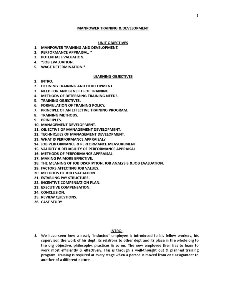 Project On Training and Development | Download Free PDF | Performance ...