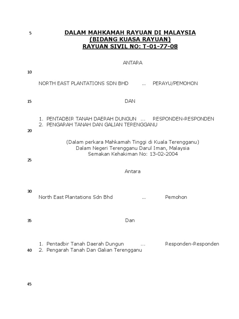 Dalam Mahkamah Rayuan Di Malaysia (Bidang Kuasa Rayuan) RAYUAN SIVIL NO ...