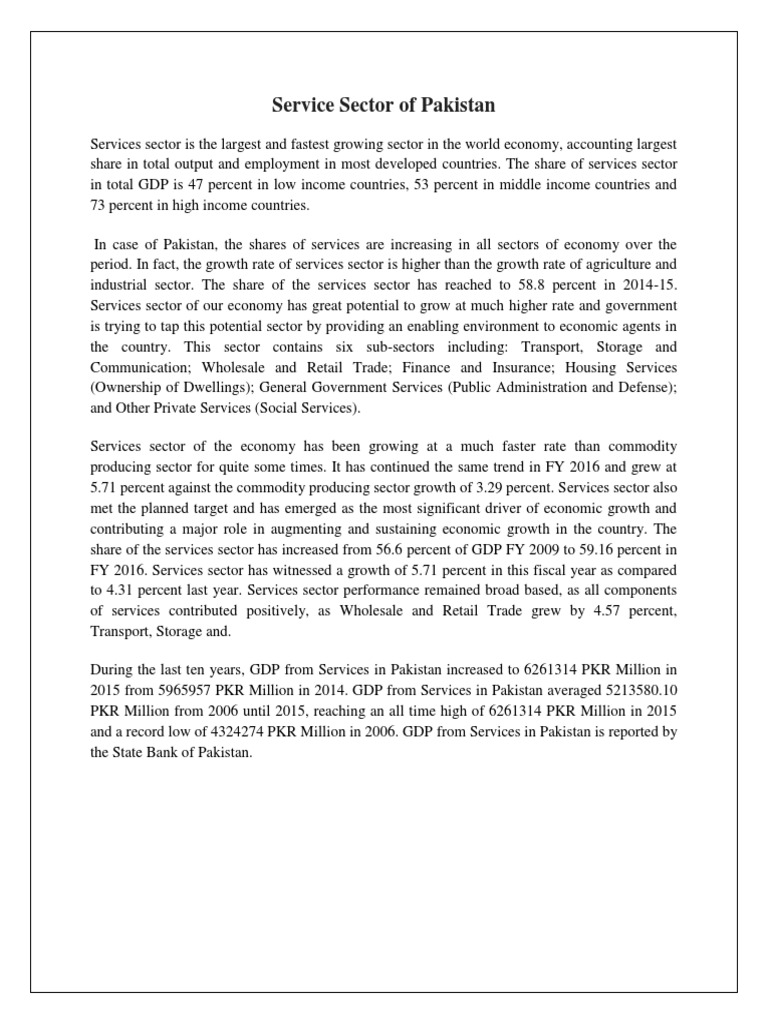 21 Service Sector | PDF | Tertiary Sector Of The Economy | Economic Growth