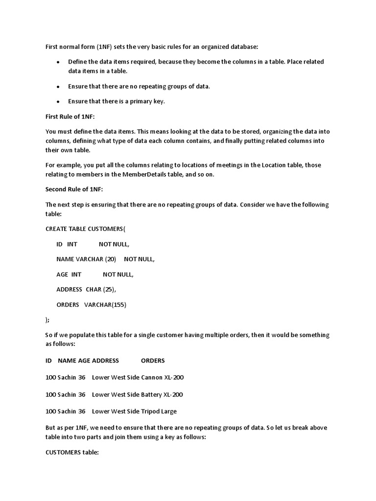 Normalisation Database | PDF | Table (Database) | Databases