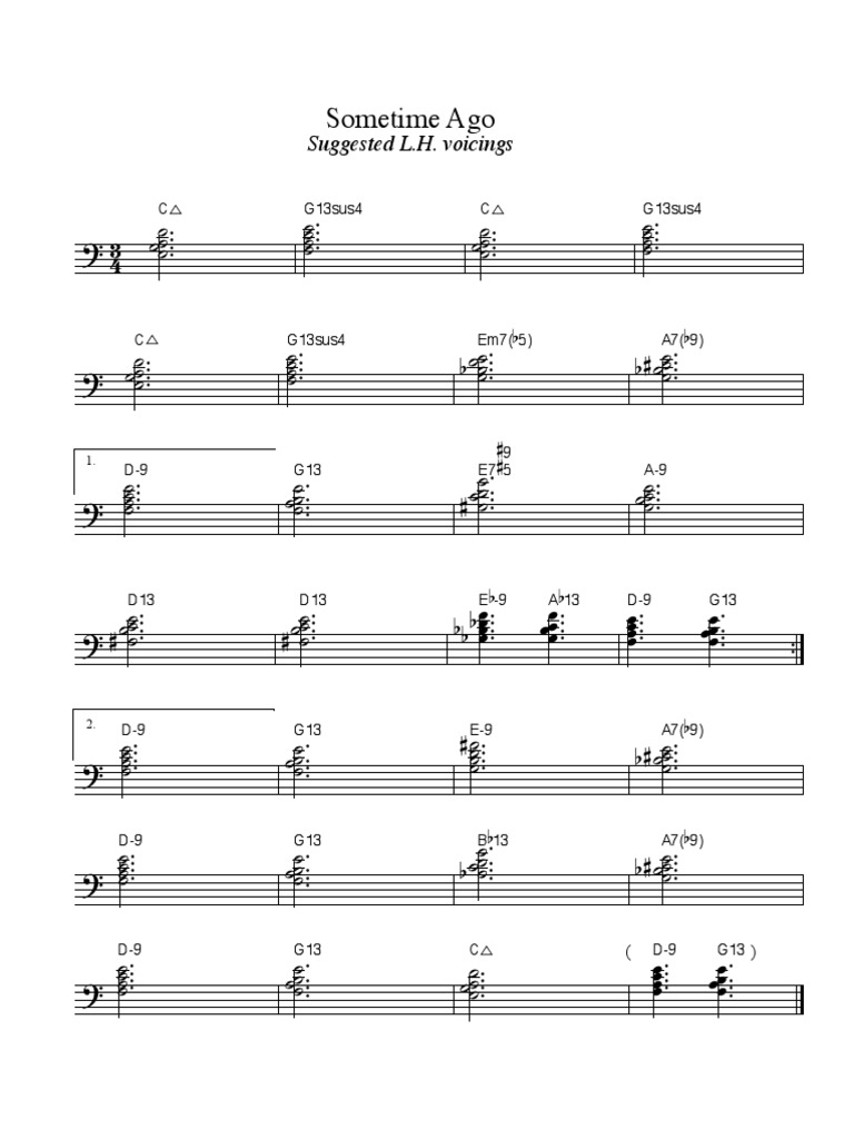 Sometime Ago Chords | PDF