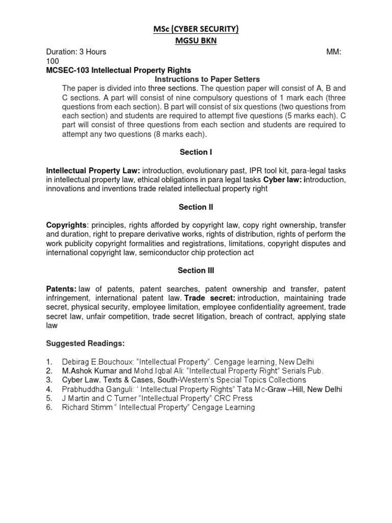 Msc Cyber Security Syllabus Mgsu Bikaner Pdf