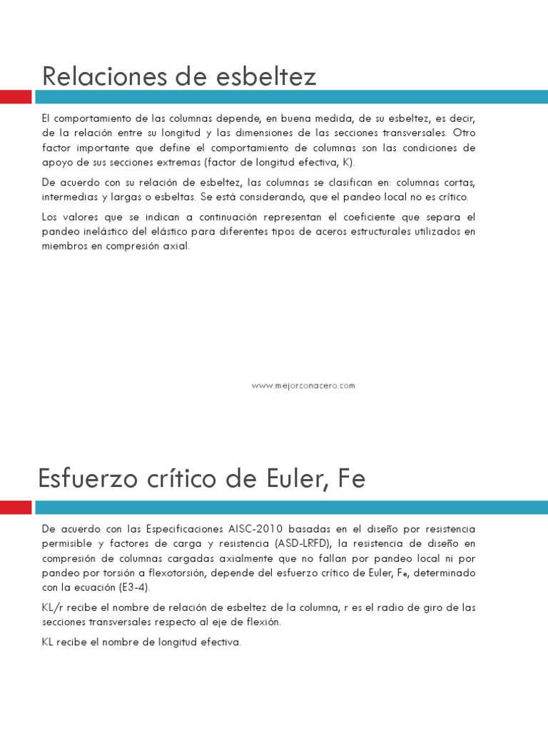 RELACION DE ESBELTEZ | Pandeo | Ingeniería Sísmica