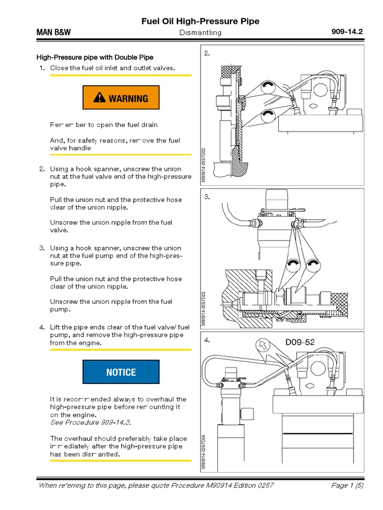 Man B&W: Fuel Oil High-Pressure Pipe | PDF | Valve | Pump