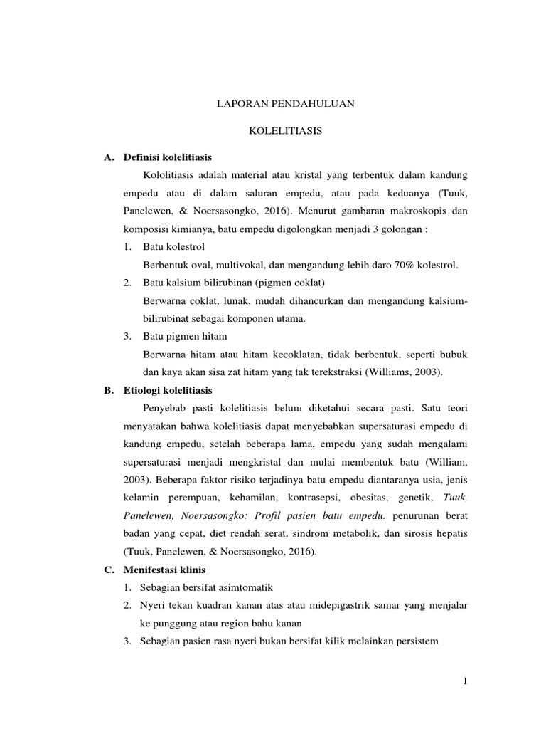 LP Kolelitiasis | PDF