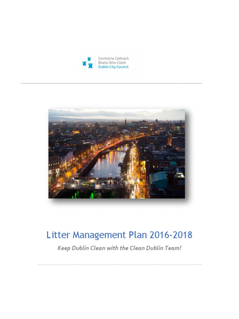 Litter Management Plan 2016-2018: Keep Dublin Clean With The Clean ...