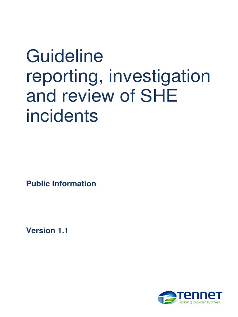 Guideline Incident Reporting Investigation and Review | PDF | Risk ...