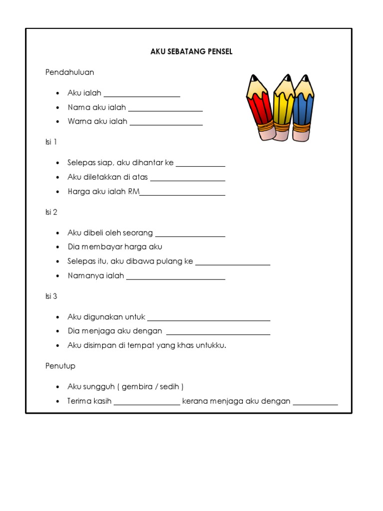 Aku Sebatang Pensel | PDF