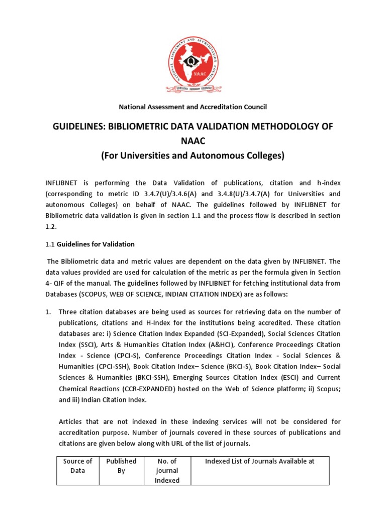 NAAC Guidelines For Institutions | PDF | Data Management | Information ...