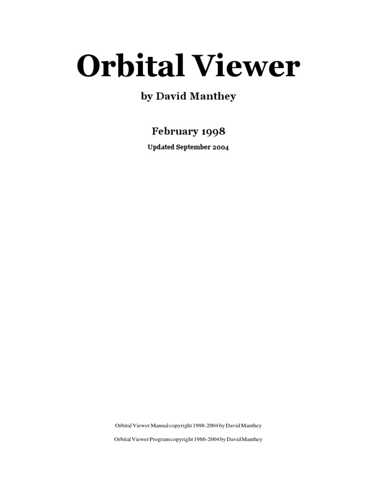 Orbital Viewer: by David Manthey | PDF | Stereoscopy | Cartesian ...