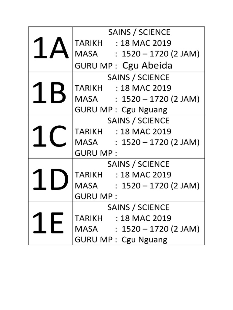 1A 1B 1C 1D 1E: Cgu Abeida | PDF
