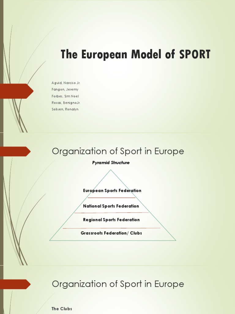 The European Model of SPORT | PDF | Sports | Social Exclusion