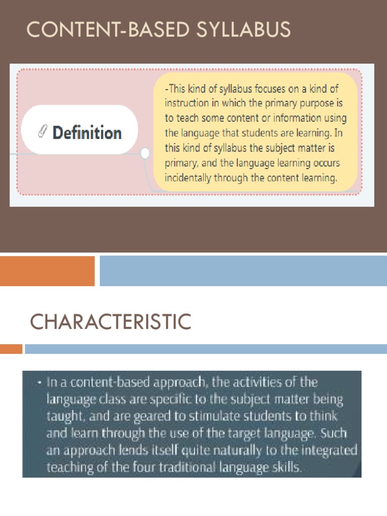 Content-Based Syllabus | PDF