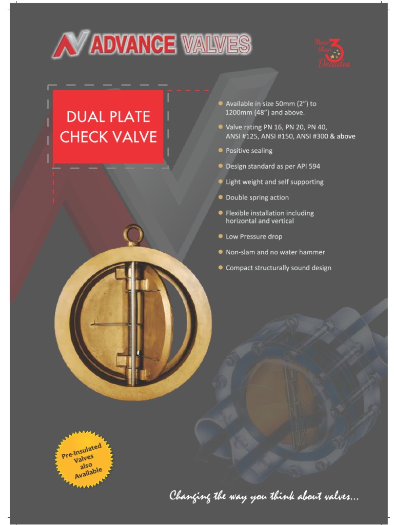 Advance Valves - Dual Plate Check Valve 20190103 | PDF