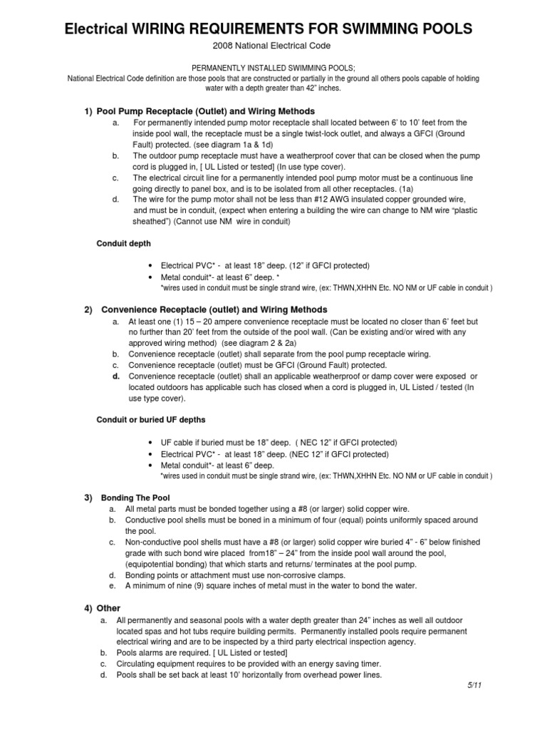 Electrical Wiring Swimming Pools | PDF | Electrical Wiring | Building ...