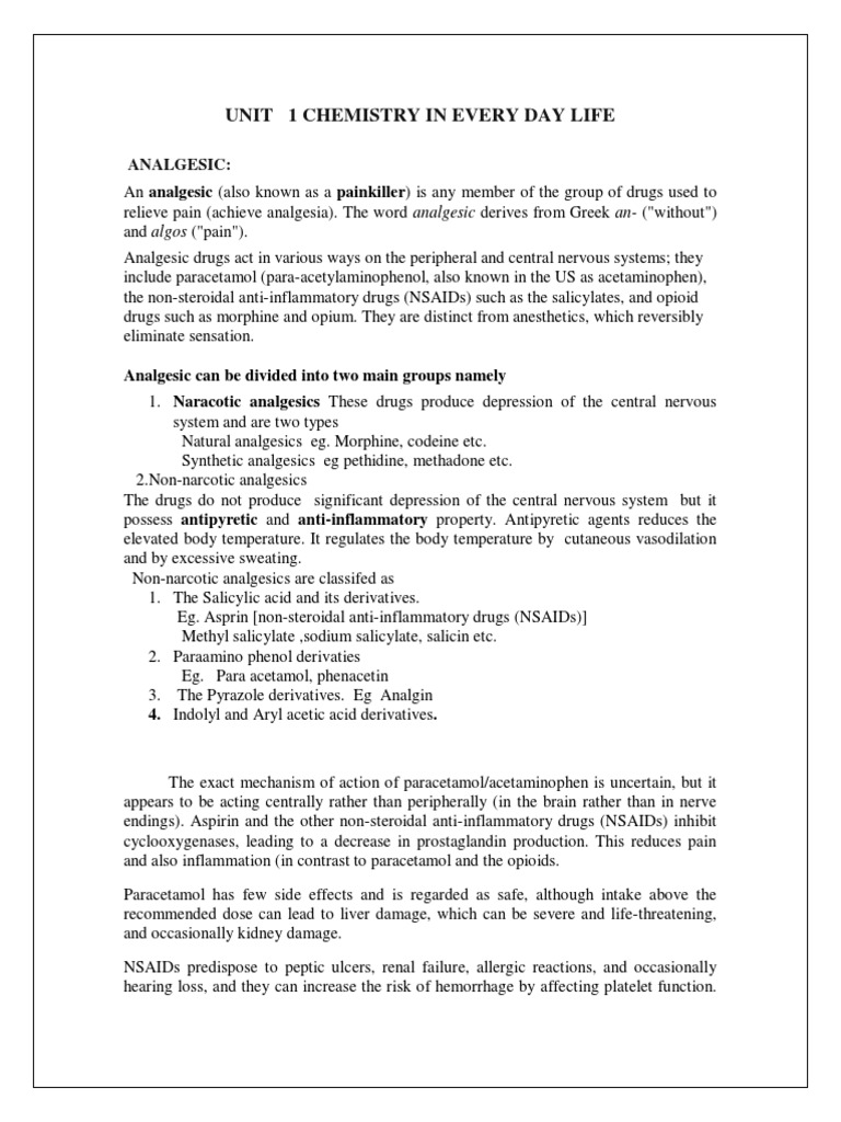 Engineering Chemistry - Unit 1 | PDF | Sugar Substitute | Analgesic