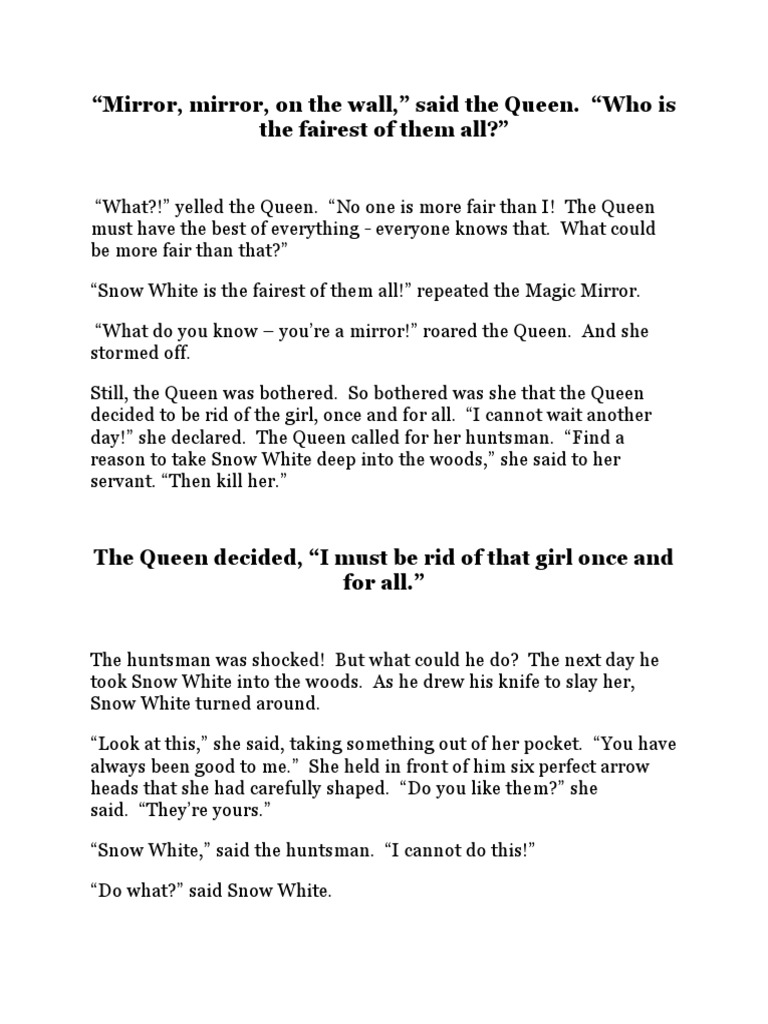 Queen's Jealousy: Mirror's Truth Revealed | PDF