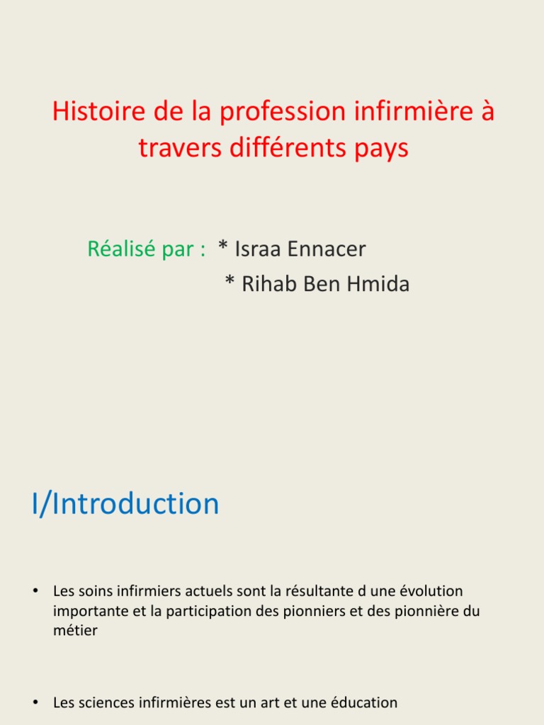 Histoire de La Profession Infirmiere A Travers Differents | PDF | Lèpre ...