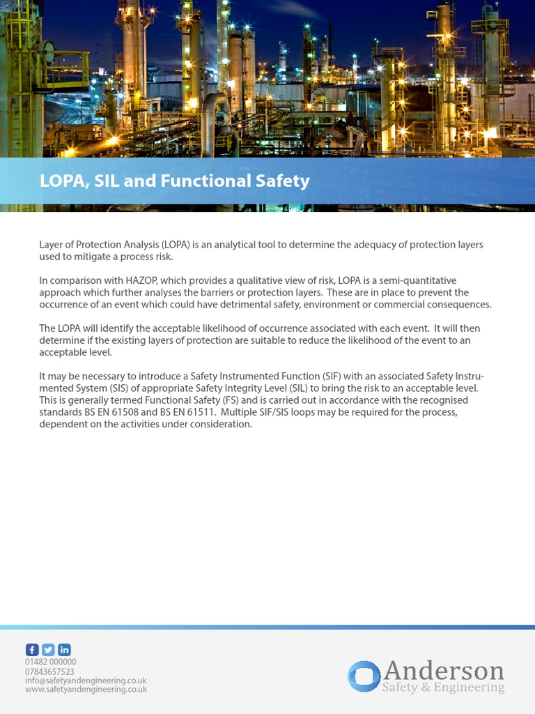 LOPA SIL and Functional Safety | PDF