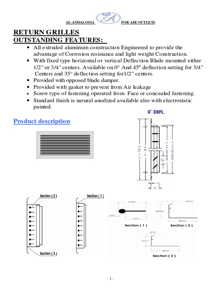 Return Grilles PDF | PDF | Decibel | Pressure