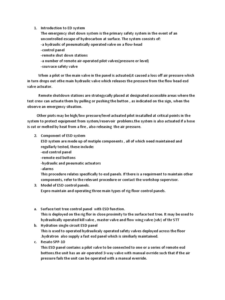Manual Esd Expro | PDF | Valve | Actuator