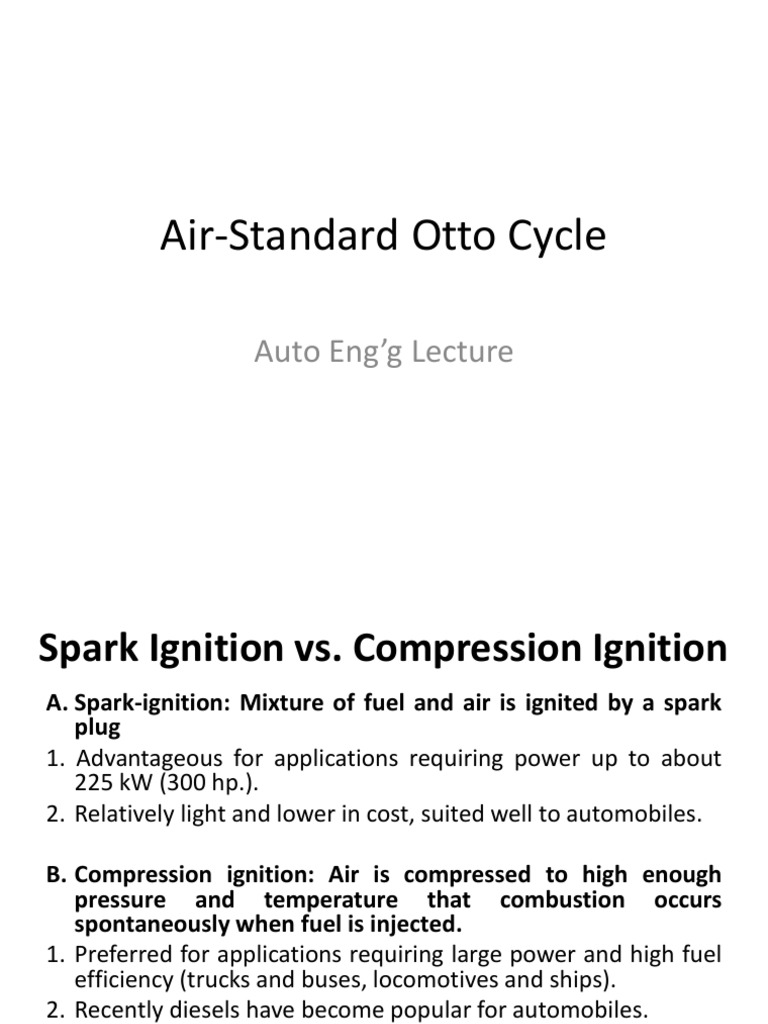 Otto and Diesel Cycle Analysis | PDF | Diesel Engine | Continuum Mechanics
